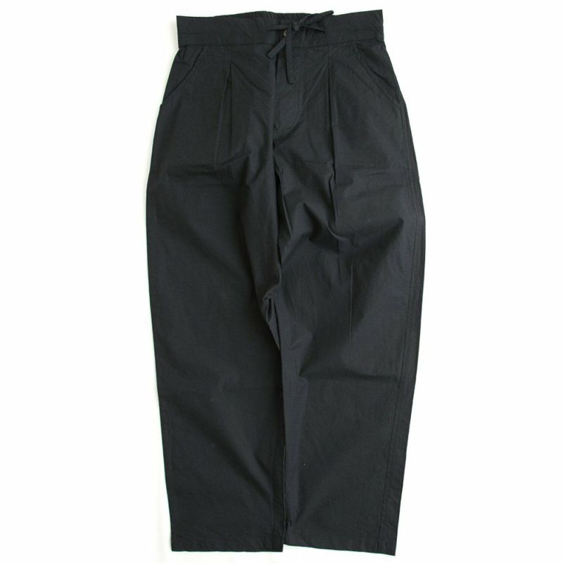 パンツ テーパード ワイド アンクル丈 レディース 無地 綿100 コットン